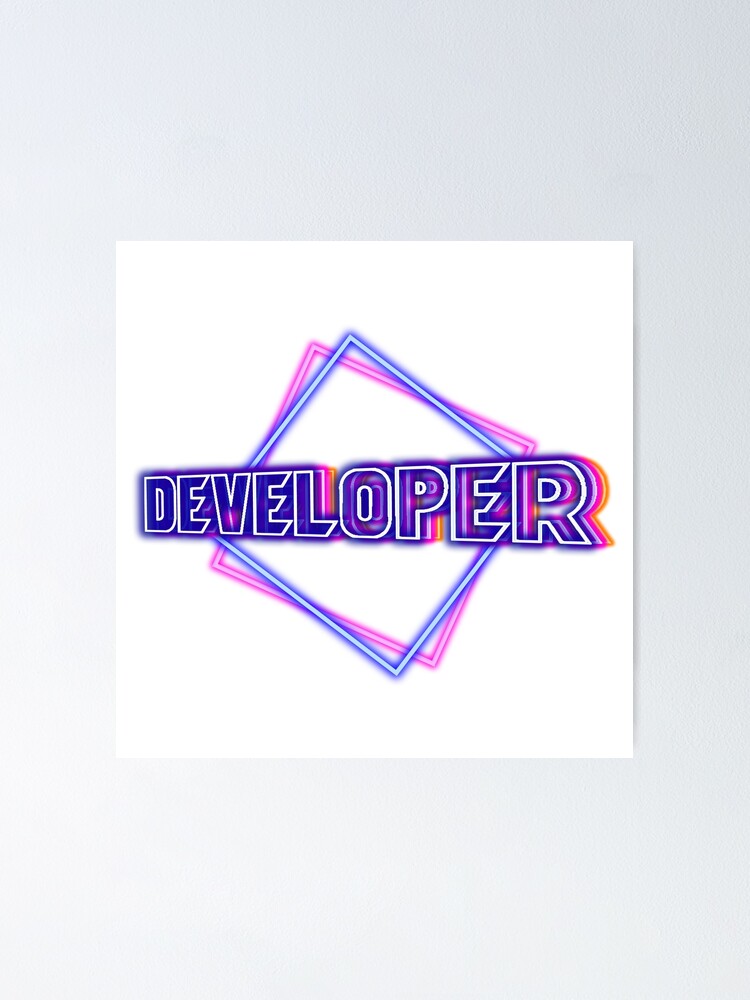 "Roblox Studio Developer neon" Poster by Infdesigner | Redbubble