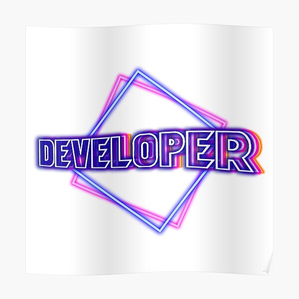 "Roblox Studio Developer neon" Poster by Infdesigner | Redbubble