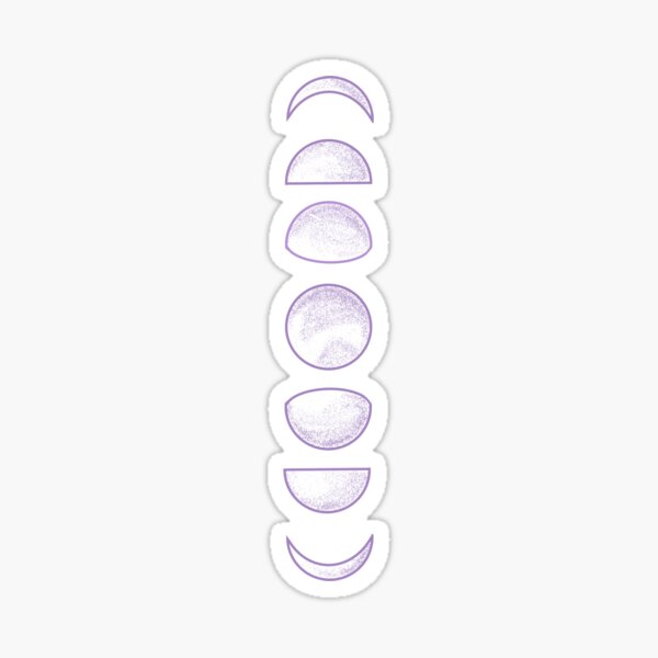 "Moon phases purple" Sticker for Sale by emilygibbs251 | Redbubble