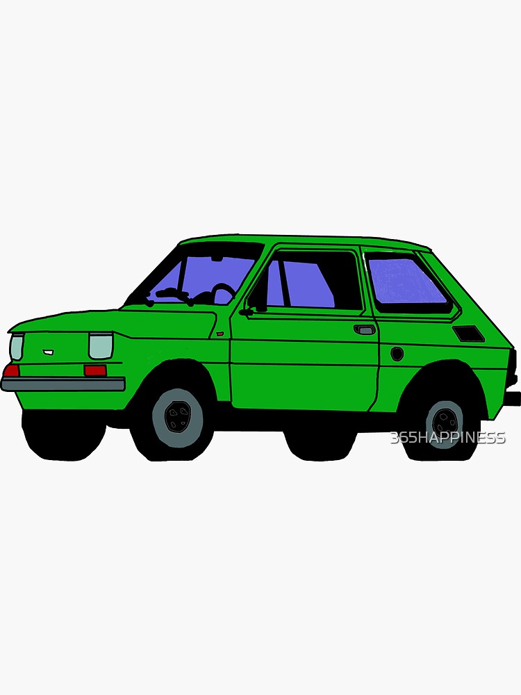 "Fiat 126p" Sticker for Sale by 365HAPPINESS | Redbubble