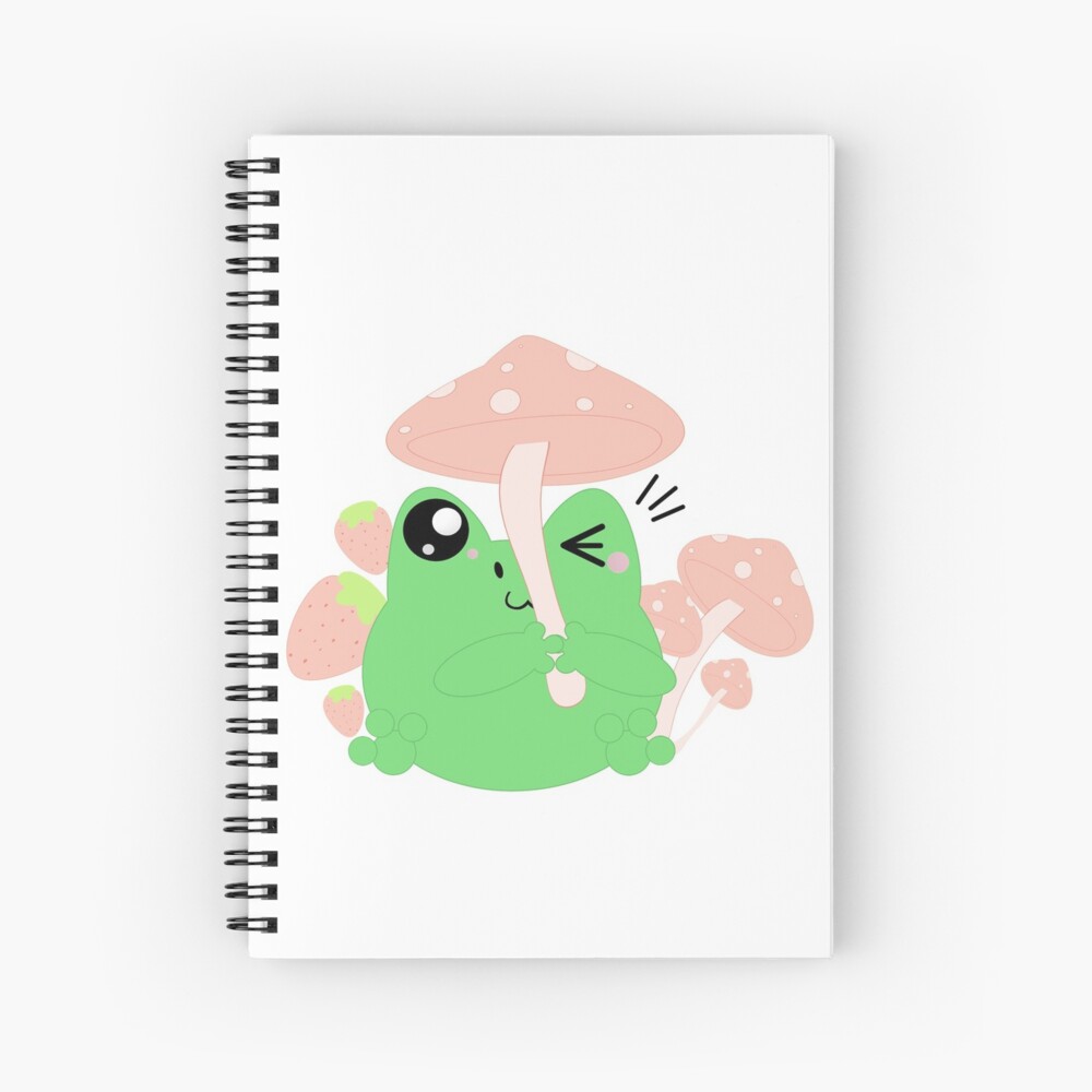 "Kawaii Frog Mushroom Umbrella Farmcore Chibi Cottagecore Aesthetic ...