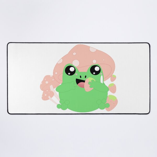 "Kawaii Frog With Mushroom Hat Gift Cottagecore Aesthetic Toad" Mouse ...