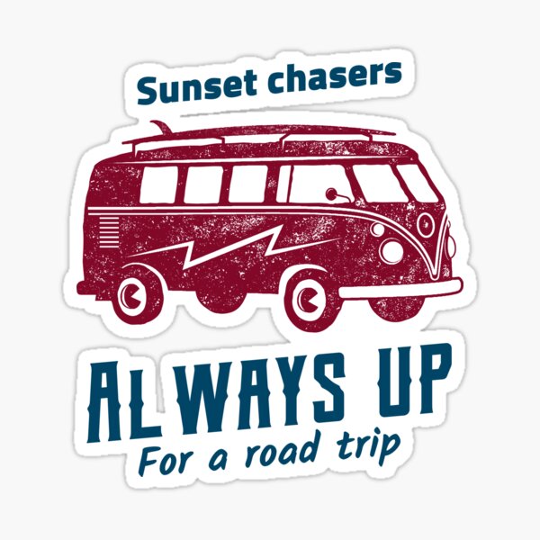 "Sunset Chasers Premium Designs " Sticker for Sale by Lalalilo | Redbubble