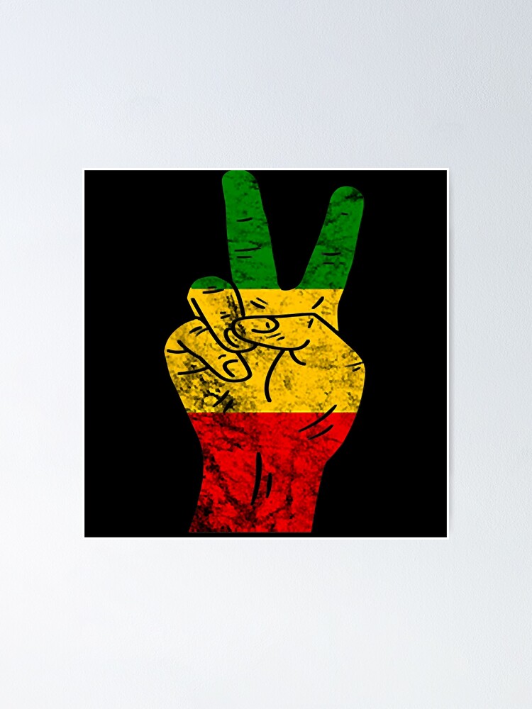 "Rasta Reggae Peace Jamaican Hippie Pride Rastafari Roots" Poster by ...