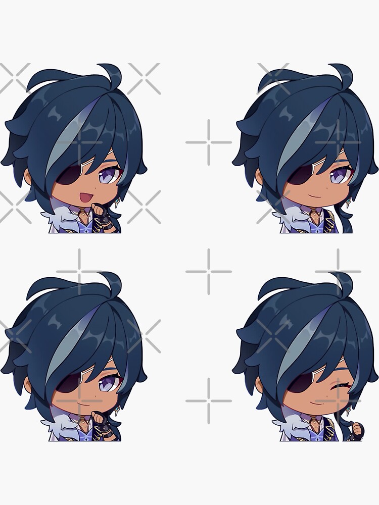 "Kaeya Genshin Impact Chibi Aufkleber-Set" Sticker von dudu-inpajamas ...