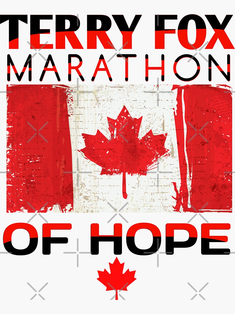 "TERRY FOX MARATHON OF HOPE" Sticker for Sale by Hussain90 | Redbubble