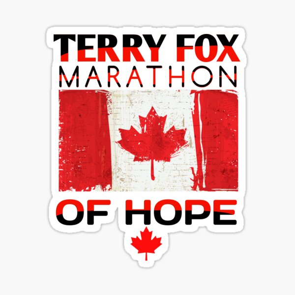 "TERRY FOX MARATHON OF HOPE" Sticker for Sale by Hussain90 | Redbubble