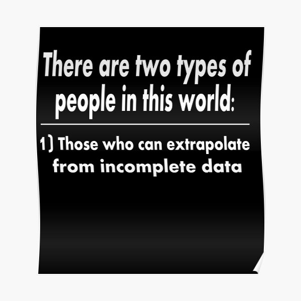 "There are two types of people Those who can extrapolate from ...