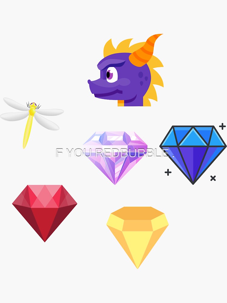 "Spyro " Sticker for Sale by angxlblades | Redbubble