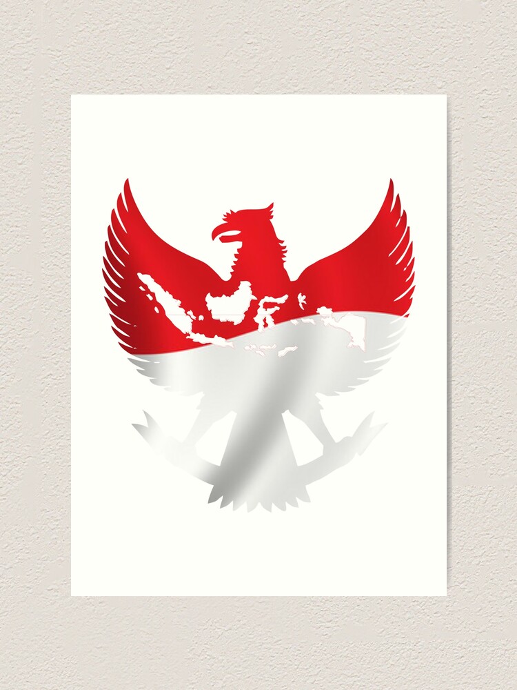"Garuda - Indonesia - Red White" Art Print for Sale by Jascomart ...