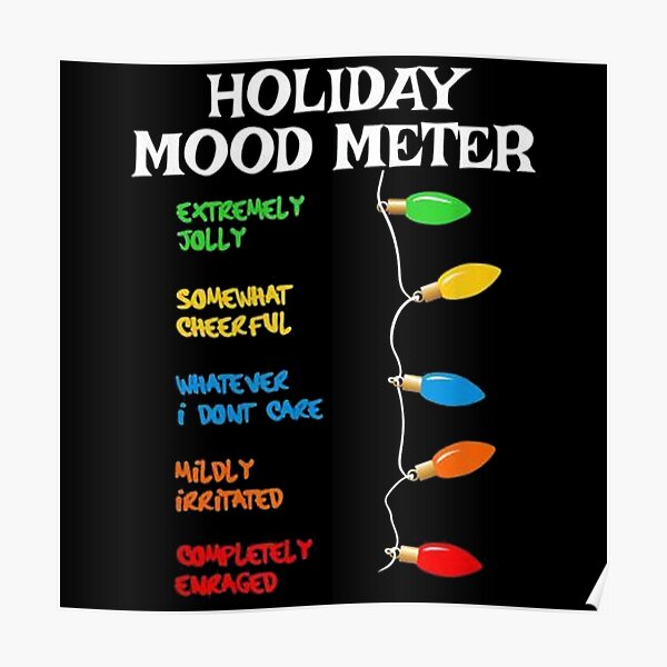 "holiday mood meter" Poster for Sale by DavidSpruson | Redbubble