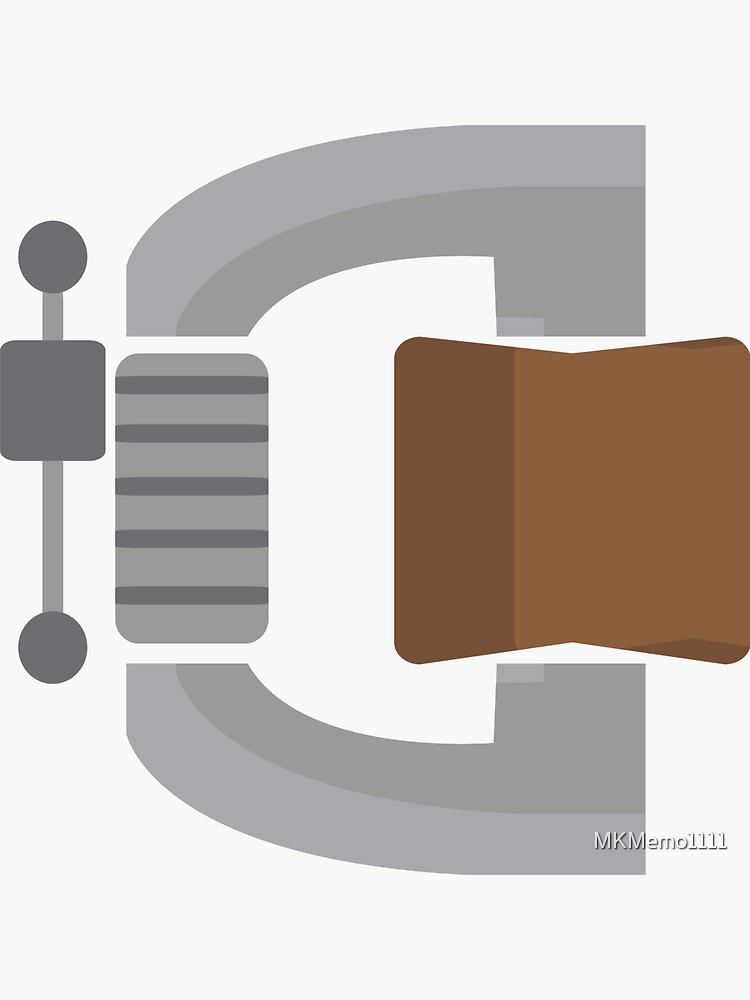 "Clamp Table Vice WinZip Compression" Sticker for Sale by MKMemo1111 ...