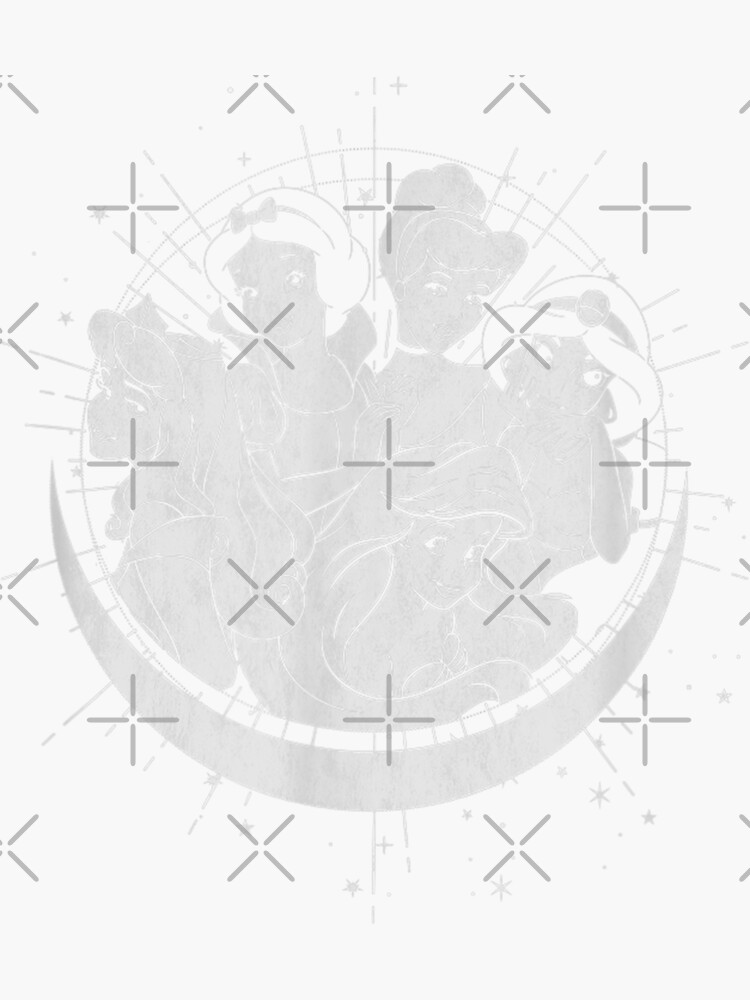 "Princess Group Sketch Celestial Princesses" Sticker for Sale by ...