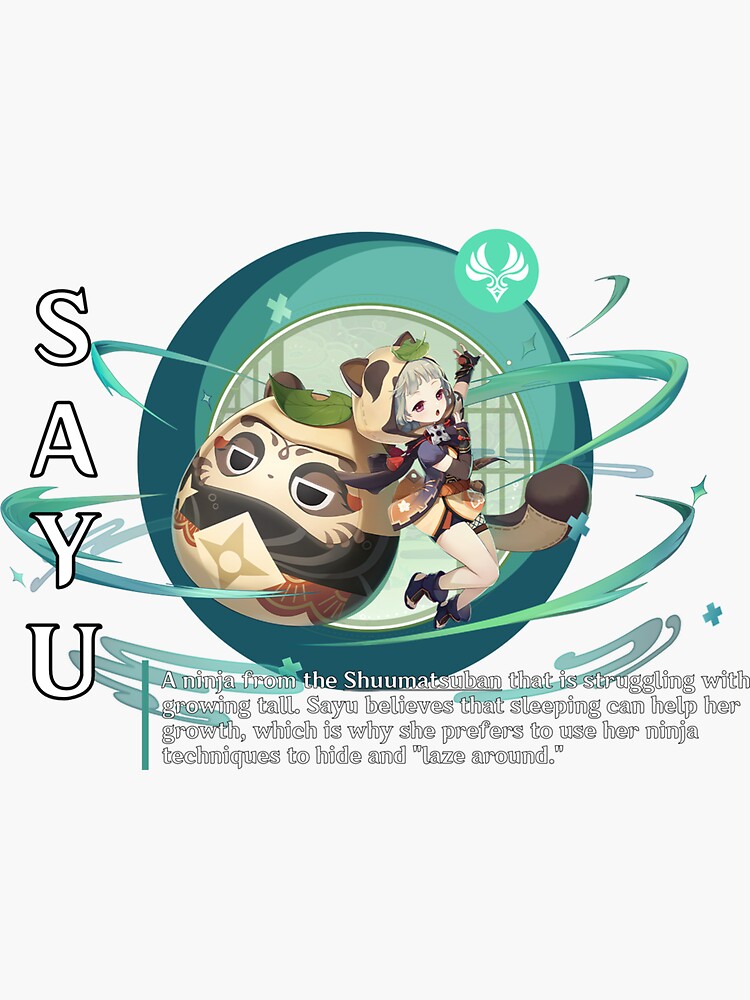 "Sayu - Genshin Impact" Sticker for Sale by patrickricky | Redbubble