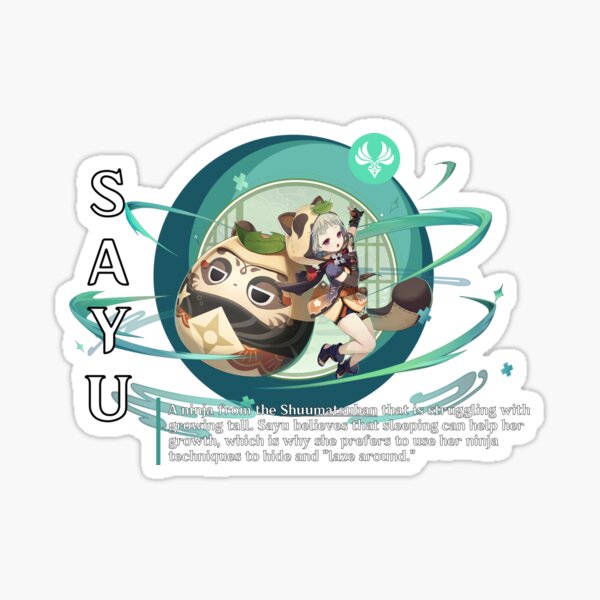 "Sayu - Genshin Impact" Sticker for Sale by patrickricky | Redbubble