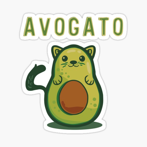 "Funny Avogato Avocado Cat" Sticker for Sale by andeeet | Redbubble