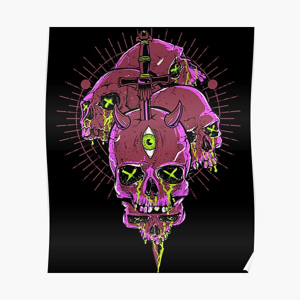 "Skull Third Eye" Poster for Sale by NickDT | Redbubble