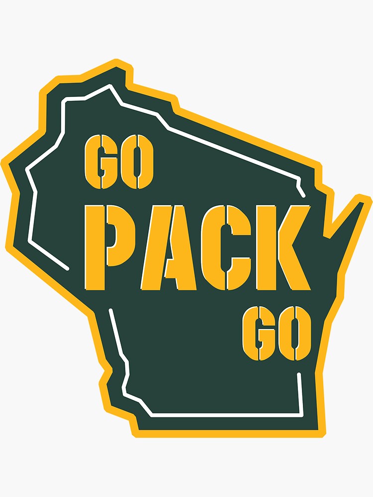 "Go Pack" Sticker for Sale by Sockgames | Redbubble