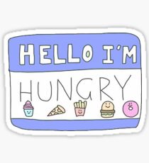Hello Im Hungry Stickers | Redbubble