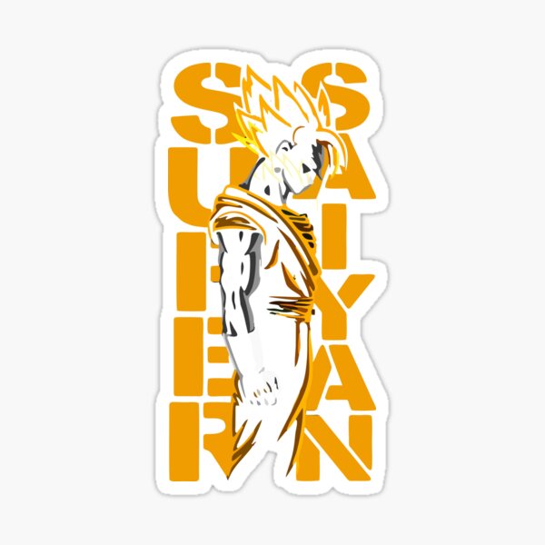 "DBZ Goku Super Saiyan " Sticker for Sale by wanc-designs | Redbubble