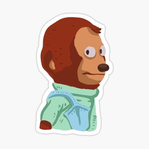 "#1 Awkward Looking Monkey Funny Dank Meme" Sticker for Sale by ...