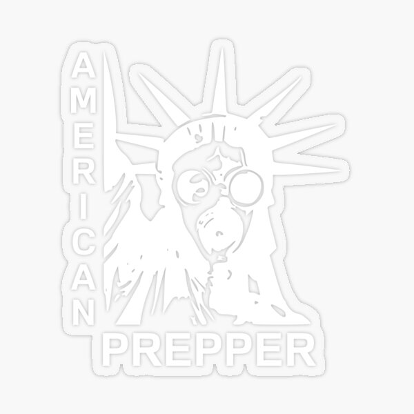 "Preppers design of of the statue of liberty with a gas mask, American ...