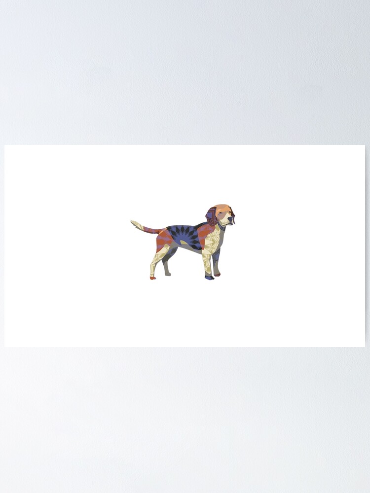 "Fit Doggo is Standing Alone with Layers of Patterns" Poster by Urban ...