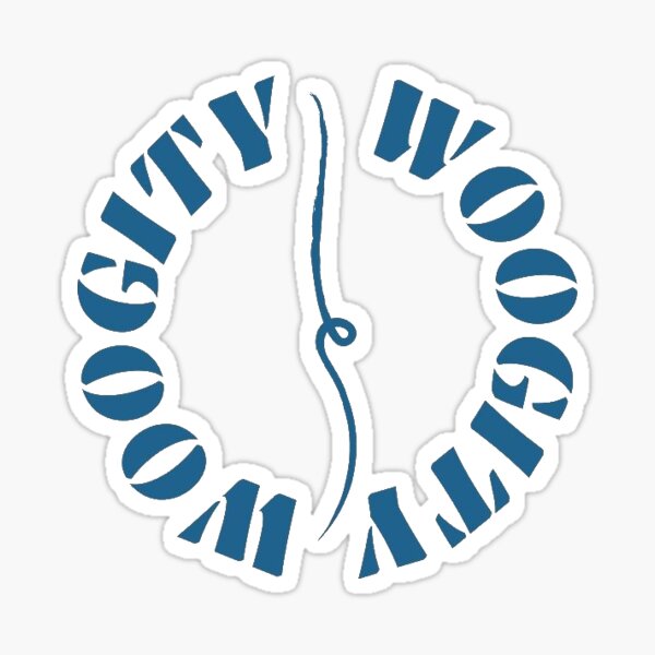 "Woogity Woogity (blue)" Sticker for Sale by vasilek | Redbubble