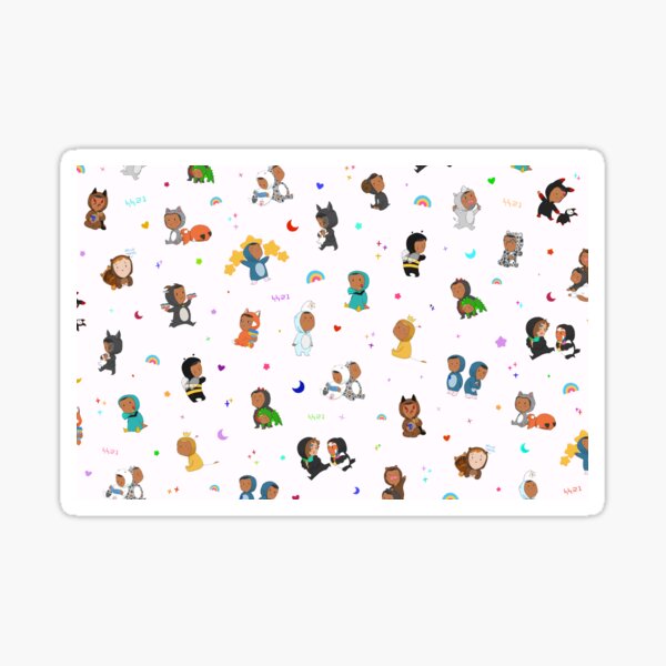 "Favourite Babies Scatter Print" Sticker for Sale by CattyCornerArt ...