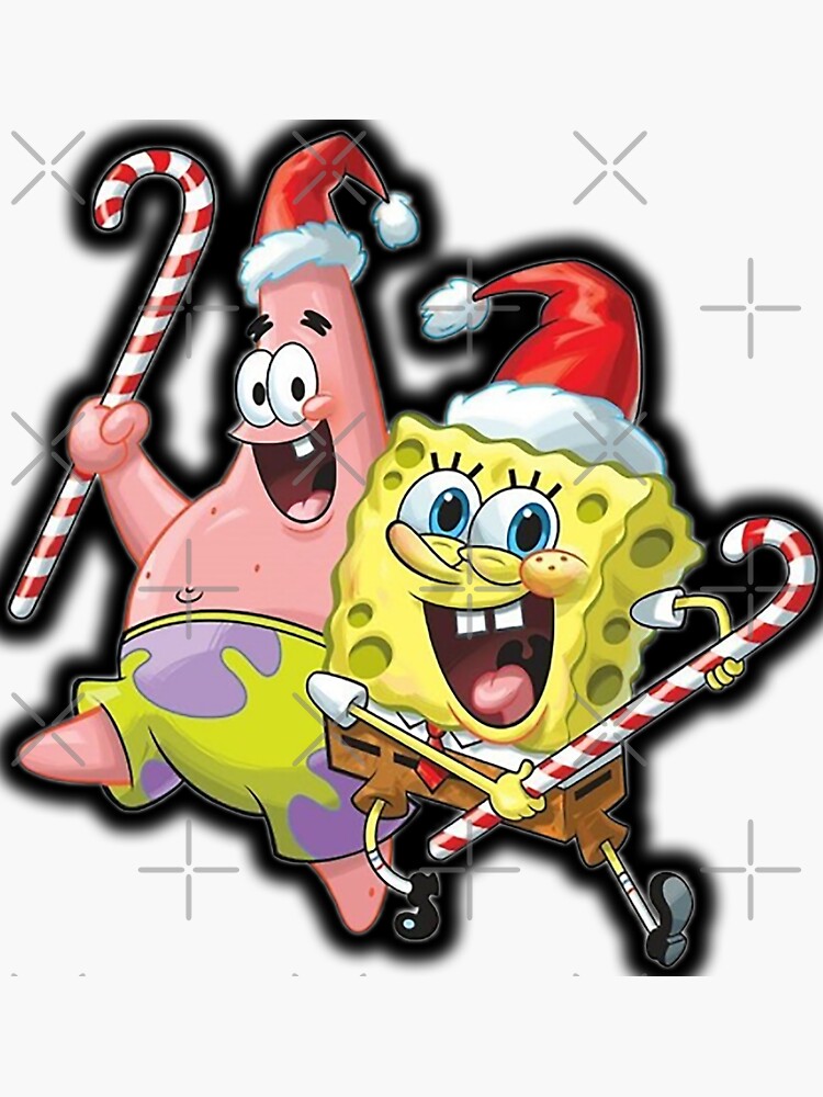 "Spongebob and Patrick Christmas " Sticker by martimmendes | Redbubble