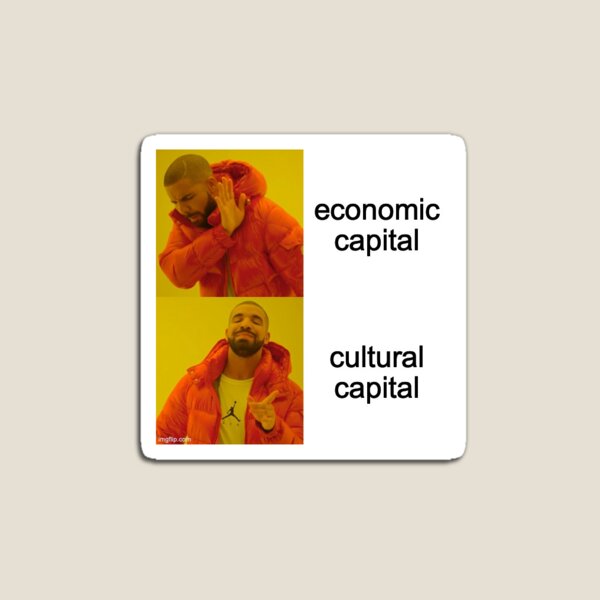 "Pierre Bourdieu Habitus (Drake) Meme" Magnet by TheNordicDesign ...