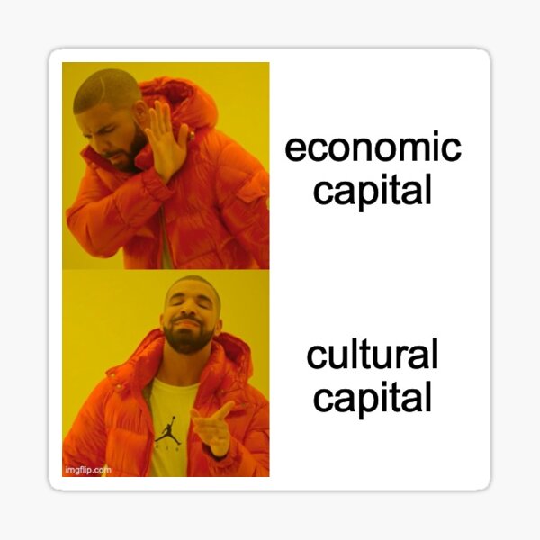 "Pierre Bourdieu Habitus (Drake) Meme" Sticker by TheNordicDesign ...