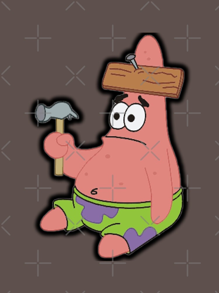 "Patrick with a board on his head meme" T-shirt for Sale by ...