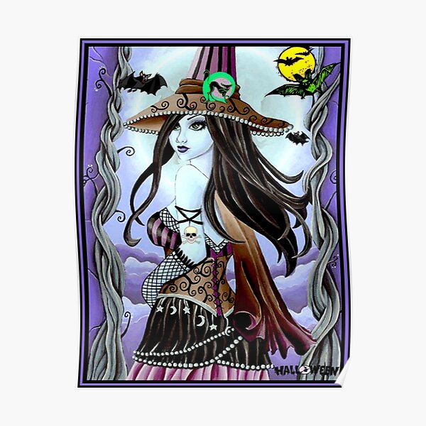"HALLOWEEN WITCH: Abstract Art Print" Poster by posterbobs | Redbubble