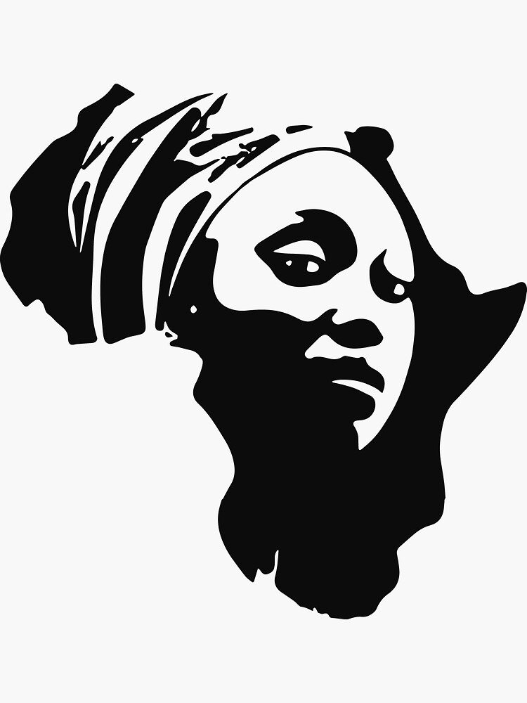 "Mama African Continent Melanin mom" Sticker for Sale by RalphTrottier ...
