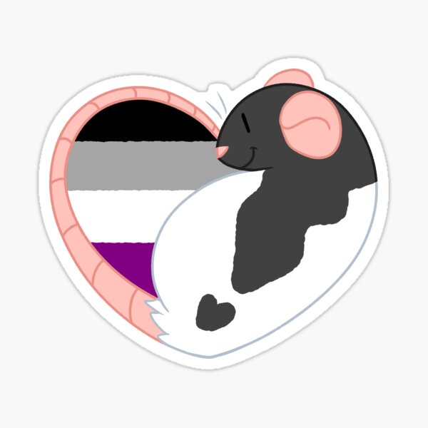 "Asexual Pride Rat" Sticker for Sale by Dandyrats | Redbubble