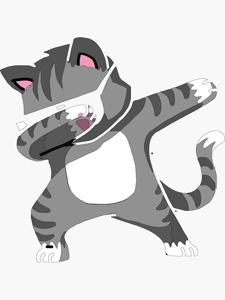 "dabing cat" Sticker for Sale by afrozamim | Redbubble