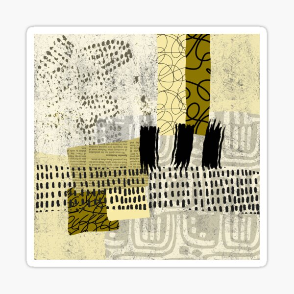 "Textured Urban Abstract Collage Art" Sticker for Sale by NancyMerkle ...