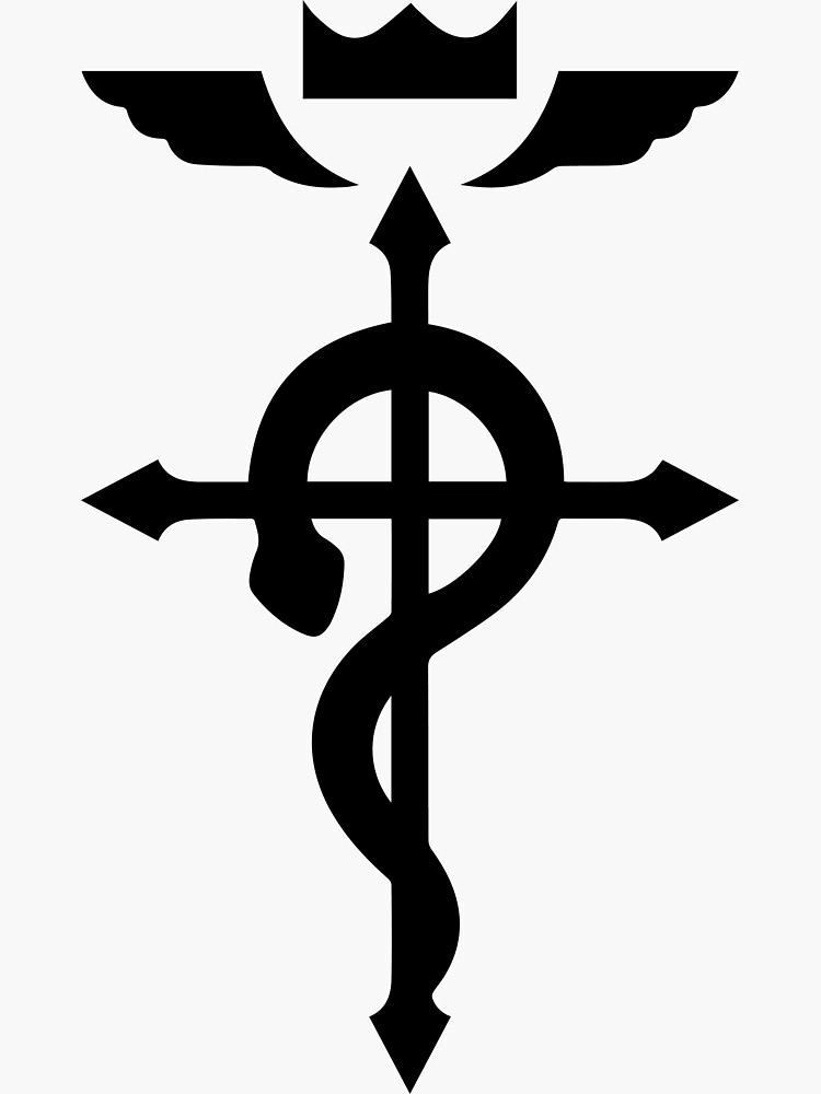 "Flamels Cross Alchemy Symbol " Sticker for Sale by signsandsymbols ...