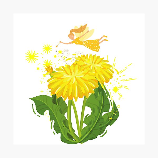 Lámina fotográfica «El hada amarilla y los dientes de león» de ...