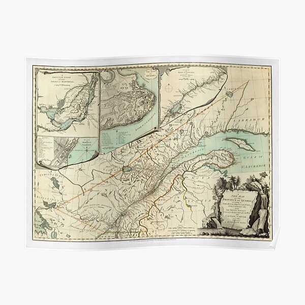 "Map of Quebec 1776" Poster for Sale by mollyfare | Redbubble