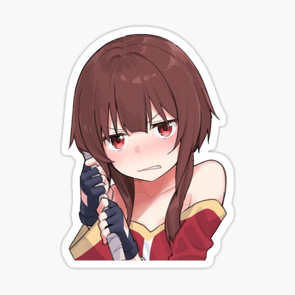 "Megumin blush" Sticker for Sale by KyoStickers | Redbubble