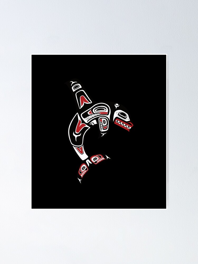 "Pacific Northwest Haida Orca Killer Whale" Poster for Sale by urlanne ...