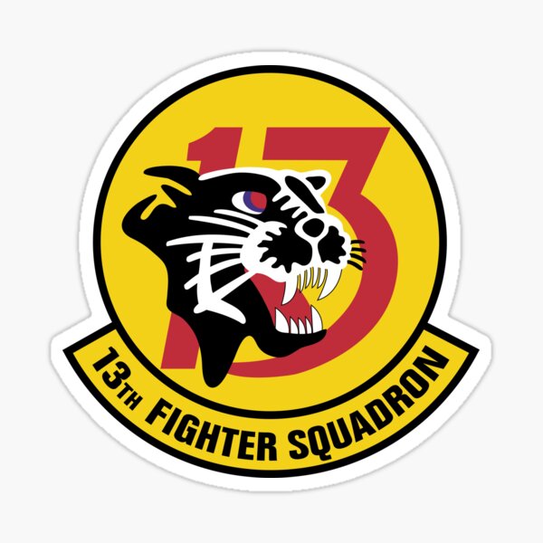 "13th Fighter Squadron" Sticker for Sale by Wildharegrafix | Redbubble