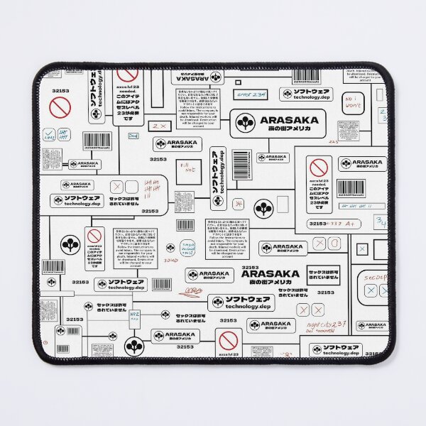 "Arasaka cyberpunk sci fi pattern." Mouse Pad for Sale by ...
