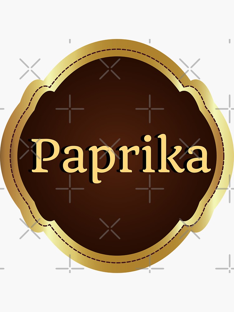 " Paprika Luxury Label" Sticker for Sale by GoodThingsOnly | Redbubble