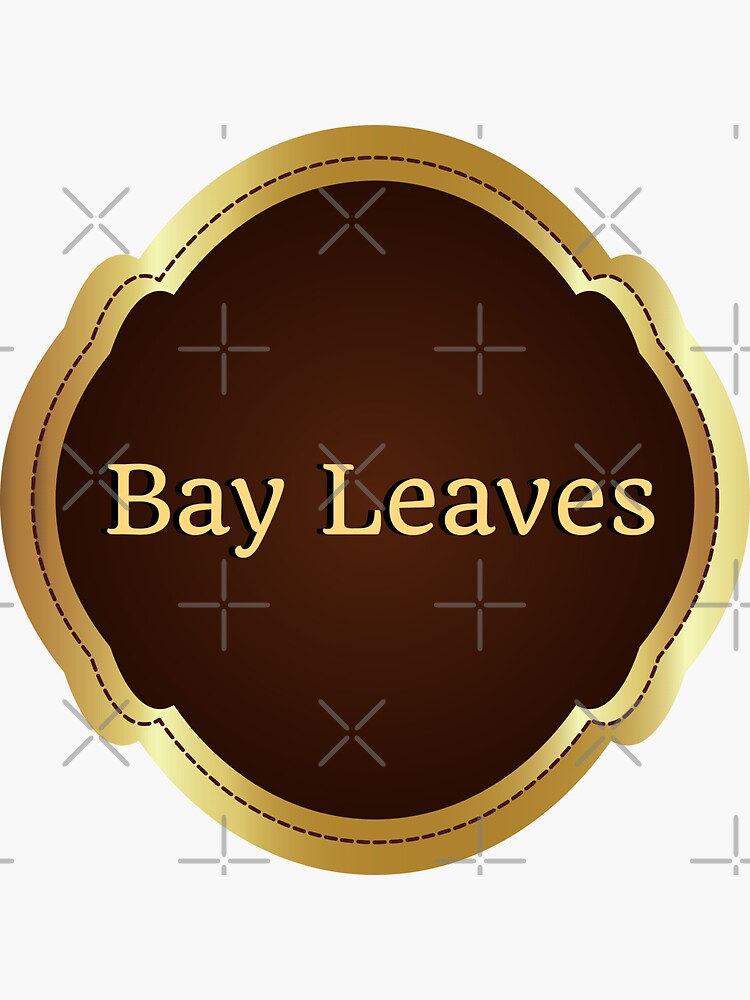 "Bay Leaves Luxury Label" Sticker for Sale by GoodThingsOnly | Redbubble