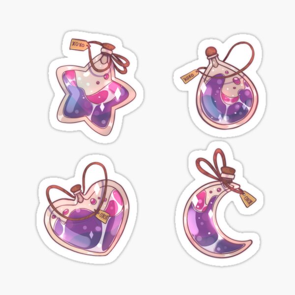 Bi Vials Of Lgbt Potions Sticker Set Sticker For Sale By Itsacuteart
