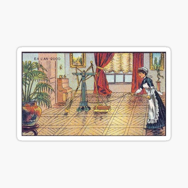 "Electric maid Sticker" Sticker for Sale by LegendaryStuff | Redbubble