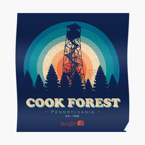 "Cook Forest - Fire Tower" Poster for Sale by burghr | Redbubble